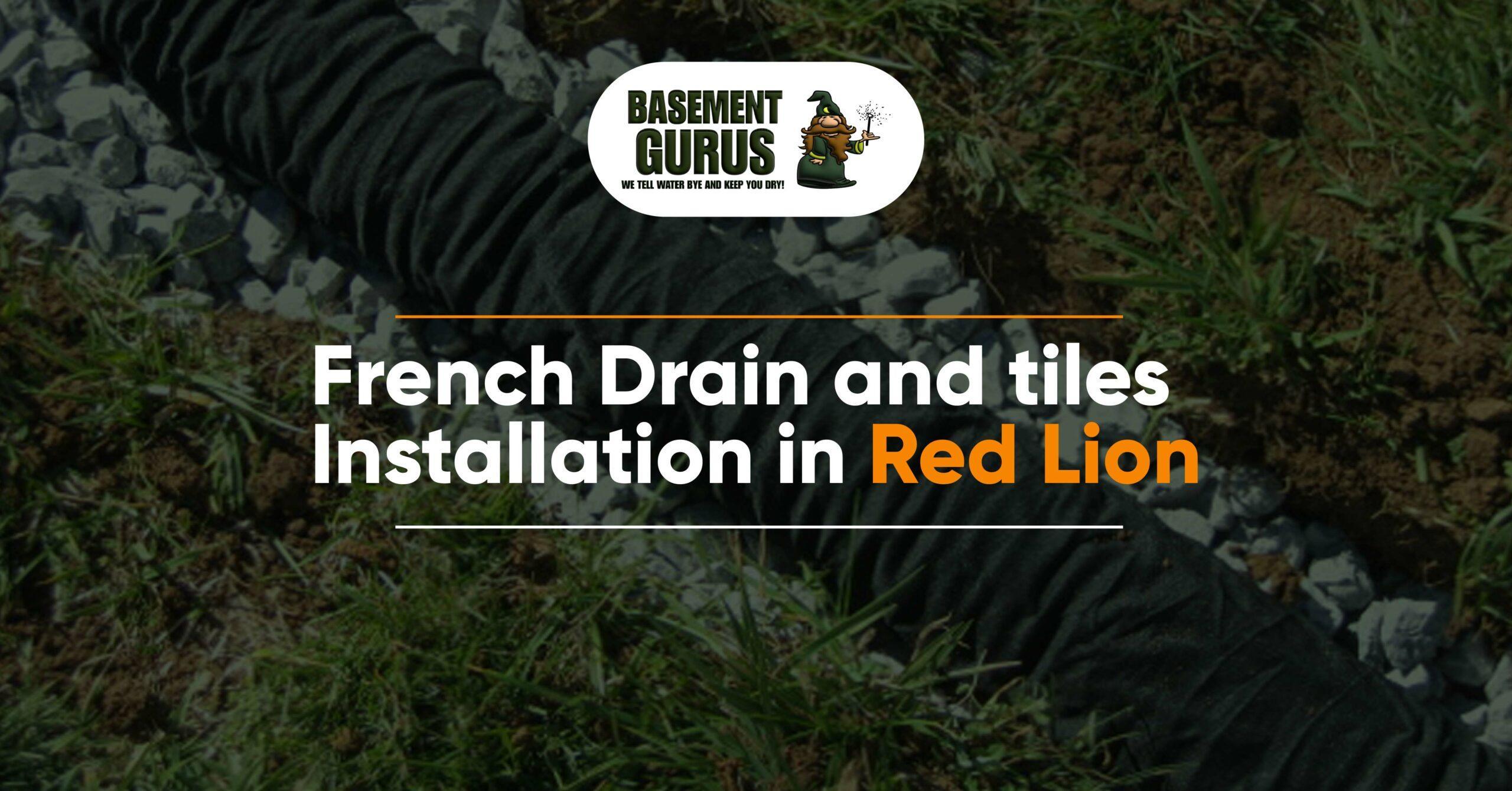 Interior French Drain and Tiles Installation in Red Lion, PA